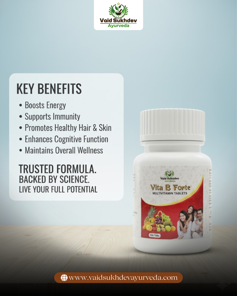 Vita B Forte – Ayurvedic Multivitamin Tablets – Vaid Sukhdev Ayurveda